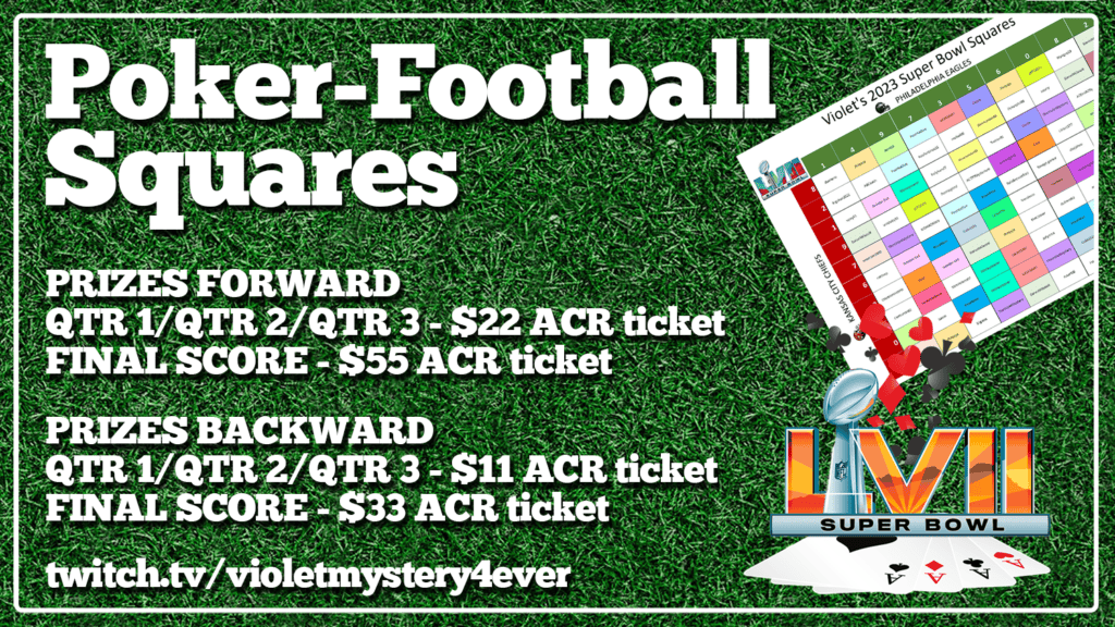 Violet's Poker-Football Squares - The Violet Mystery